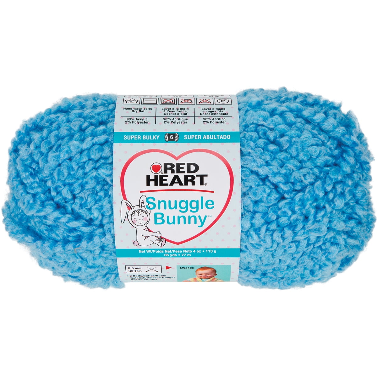 Red Heart Snuggle Bunny Yarn-Blue Bird, Pk 3, Red Heart - Walmart.com