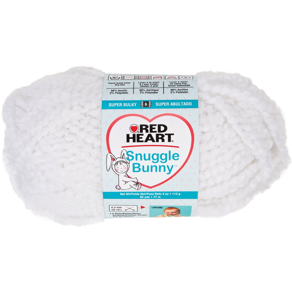 Red Heart Snuggle Bunny Yarn-Cotton Tail, Pk 3, Red Heart - Walmart.com