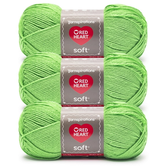 Red Heart® Soft™ #4 Worsted (Medium) Acrylic Yarn, Grass 5oz/142g 256 ...