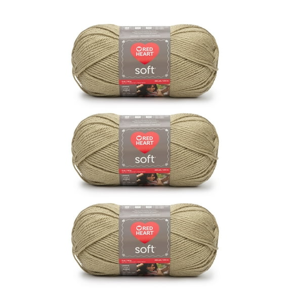 Red Heart® Soft™ #4 Worsted (Medium) Acrylic Yarn, Wheat 5oz/142g 256 ...