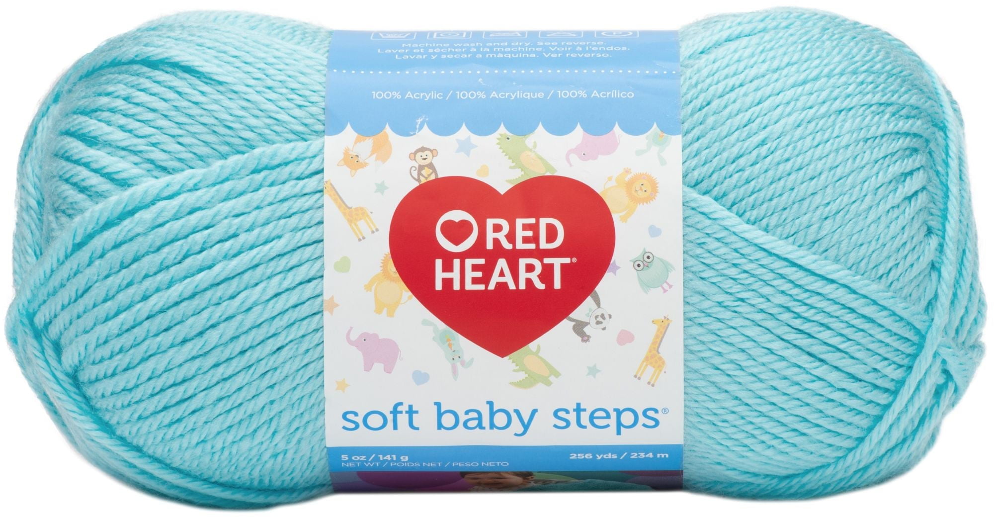 Red Heart Soft Baby Steps Yarn, Aqua, 100% Acrylic, 5oz, 256yd ...