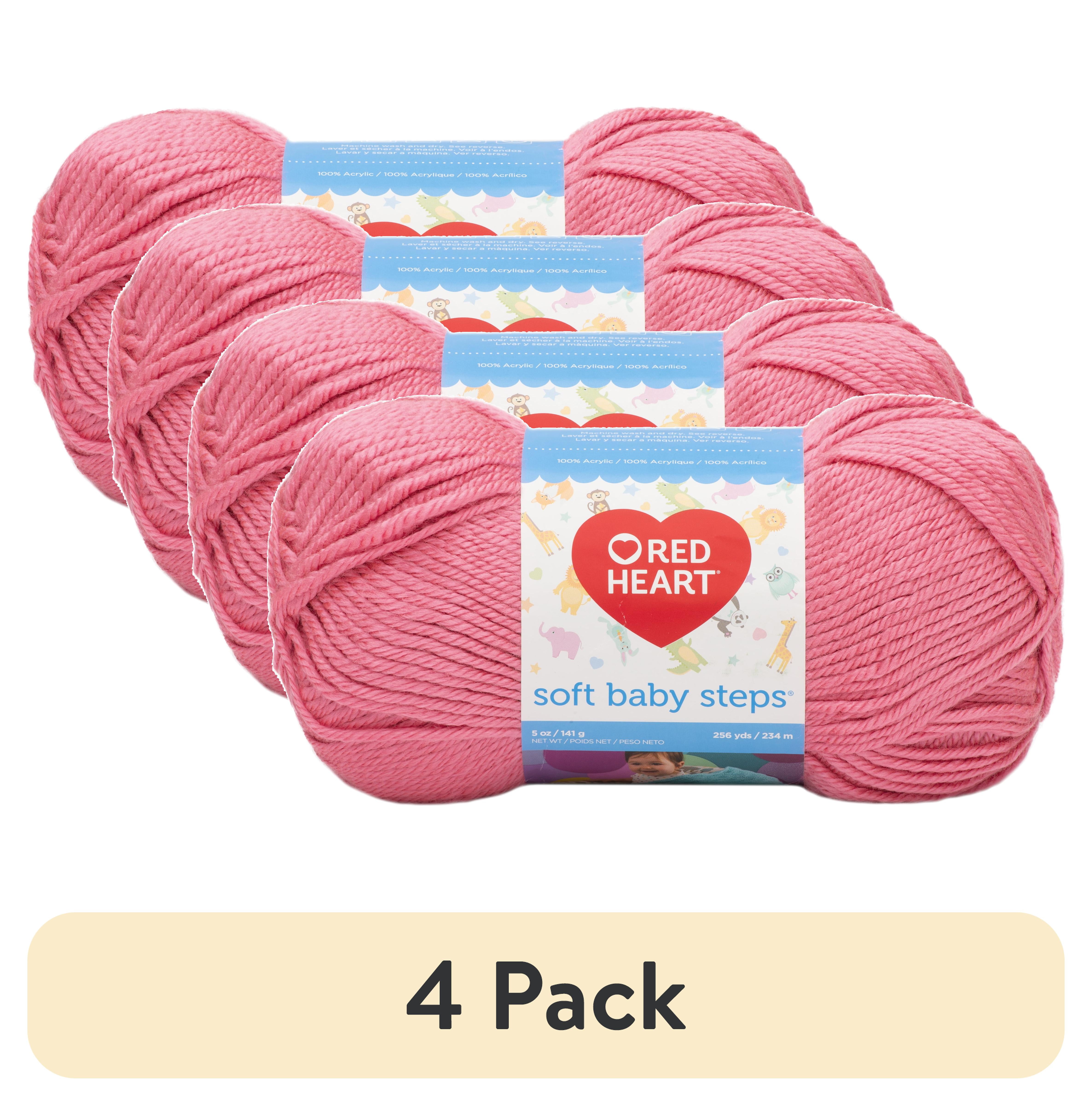 (4 pack) Red Heart Soft Baby Steps Yarn-Strawberry - Walmart.com