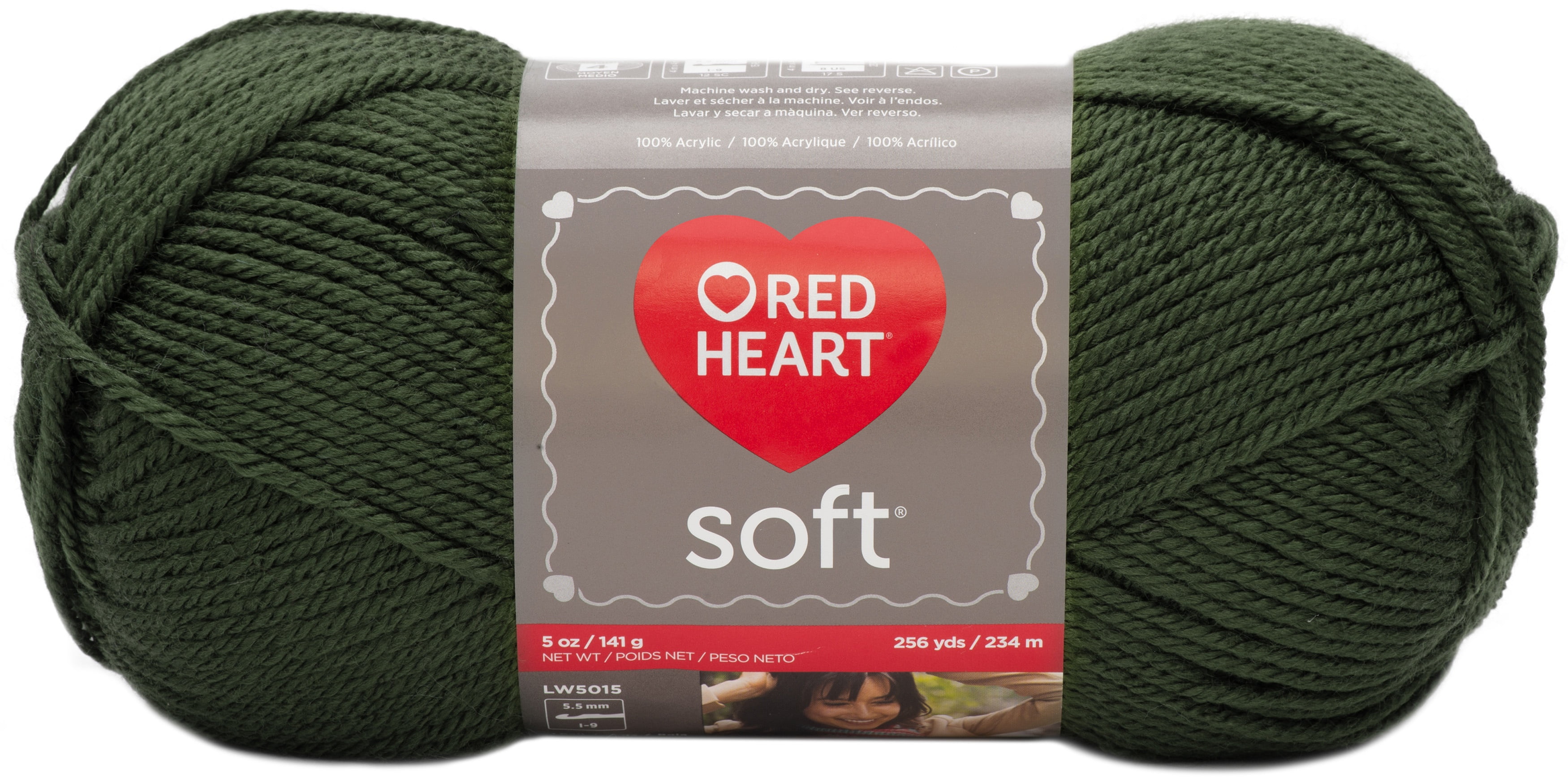 Red Heart Soft Dark Leaf Yarn - 3 Pack of 141g/5oz - Acrylic - 4 Medium ...
