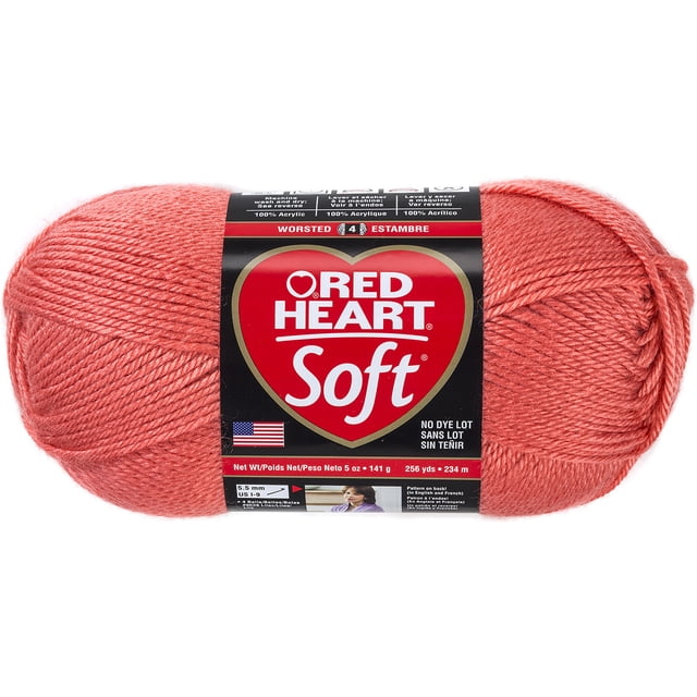 Red Heart Soft Yarn - Coral - Walmart.com