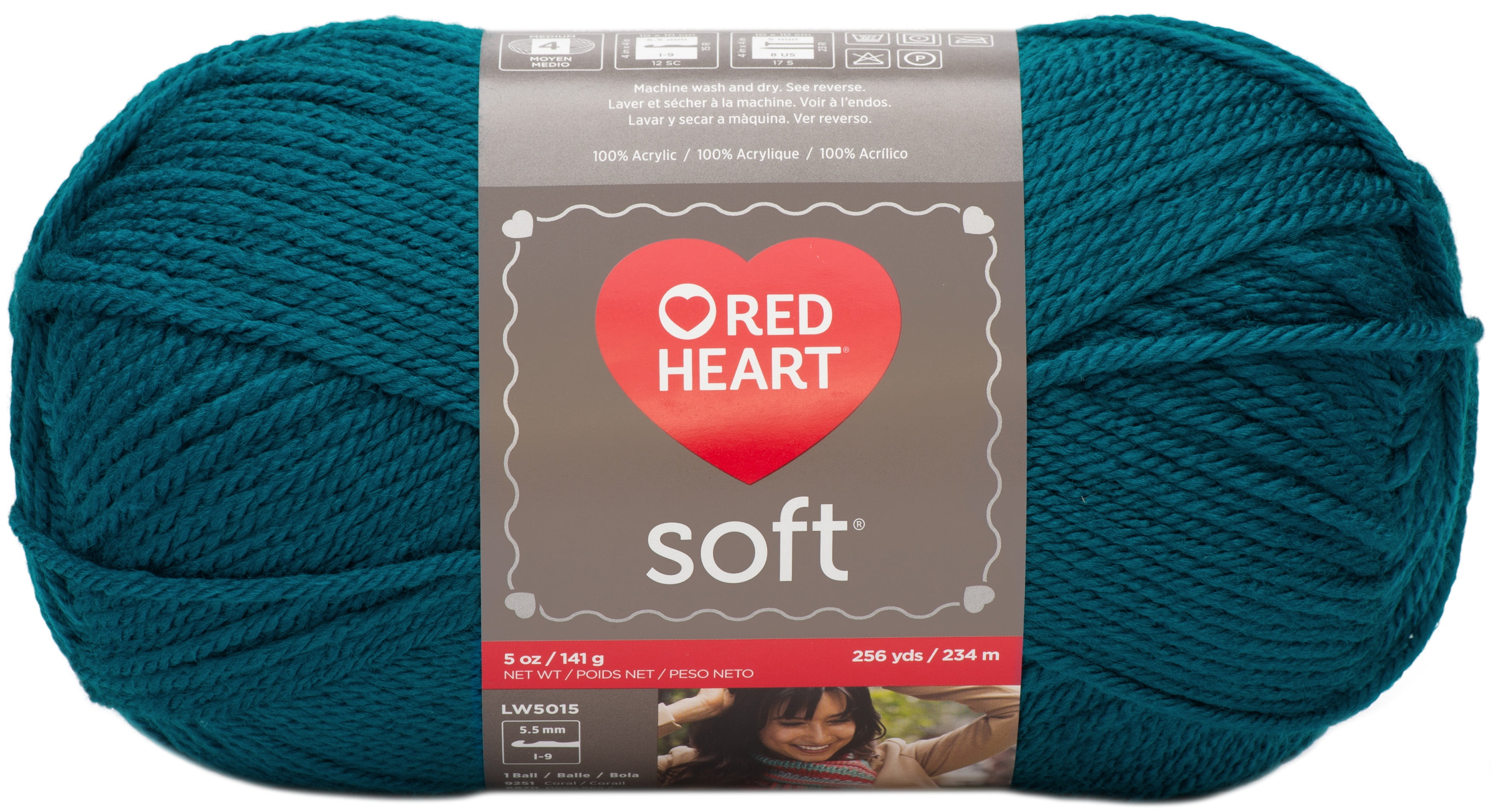 Tonic Studios Red Heart Soft Yarn, Teal, 100% Acrylic, Ultra-Soft ...