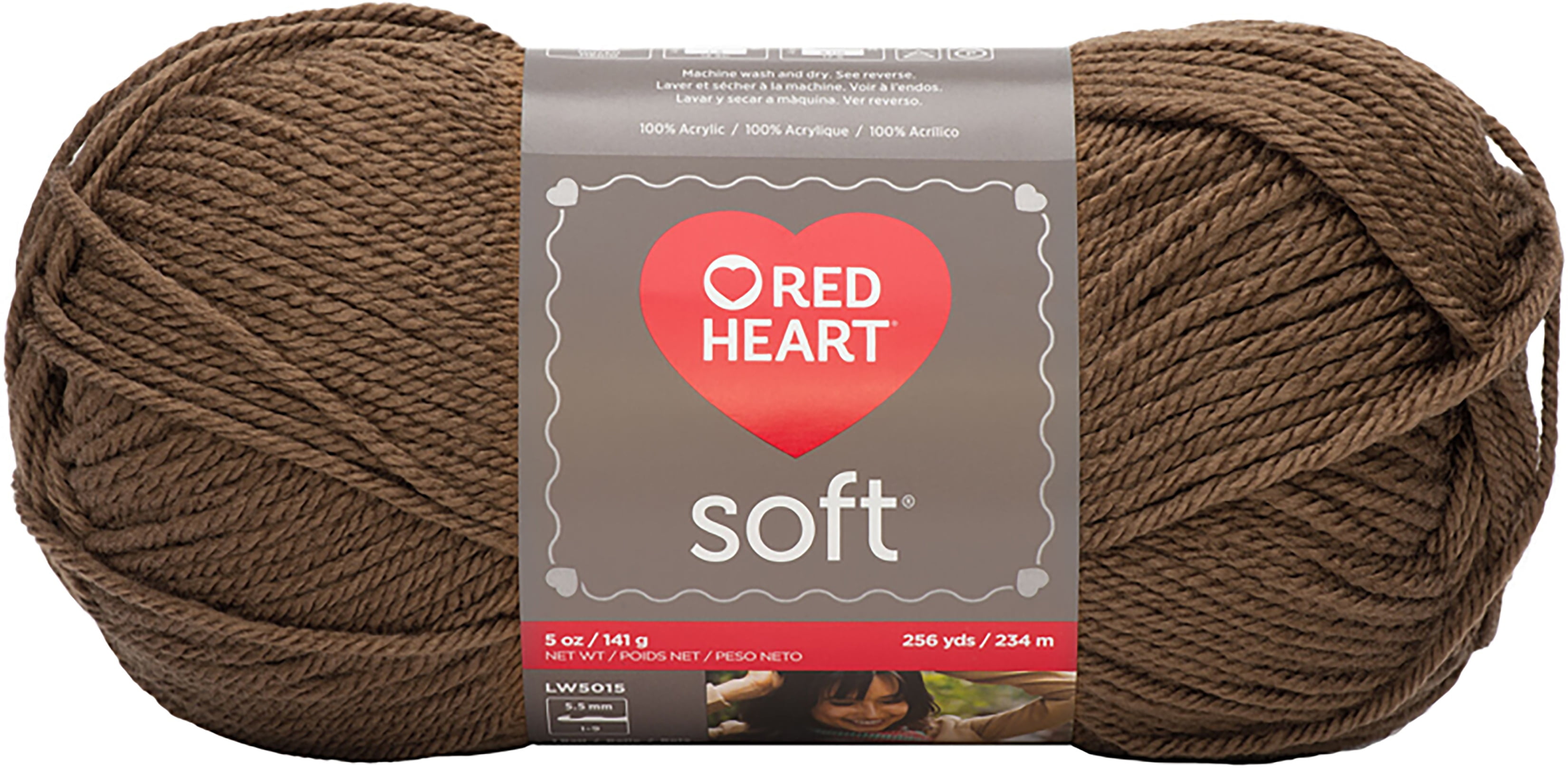 Red Heart Soft Yarn, Toast, 100% Acrylic, 5oz/140g, 256yd/234m ...