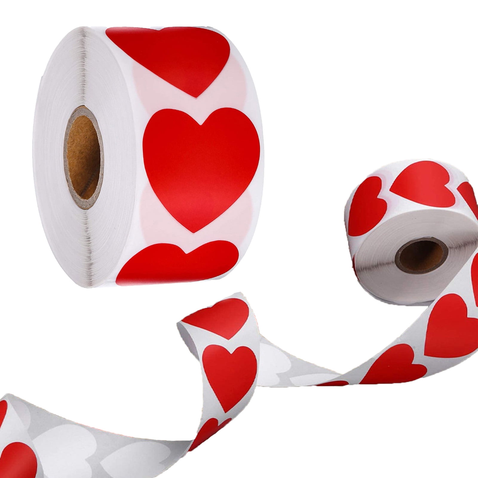 Red Heart Stickers Valentine's Day Crafting Scrapbooking 1 Inch 500 ...