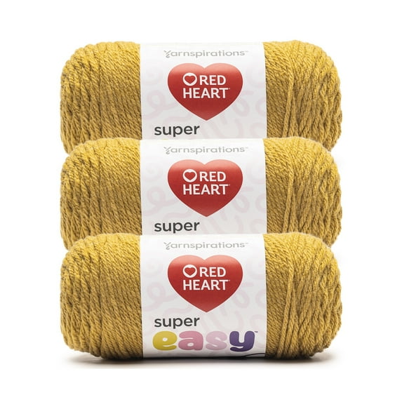 Red Heart® Super Easy™ #6 Super Bulky Acrylic Yarn, Gold 8.8oz/250g 238 ...
