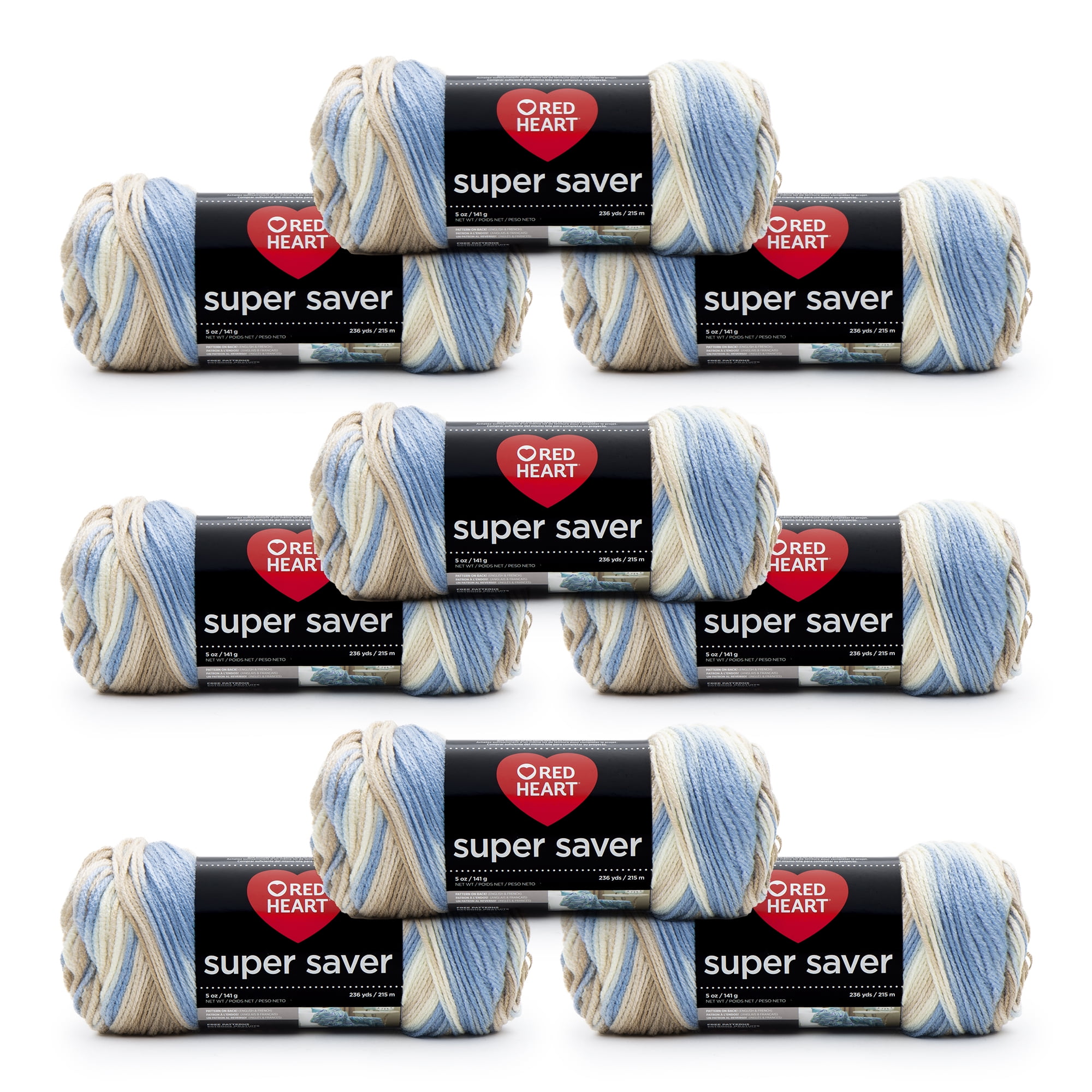 Red Heart® Super Saver® #4 Medium Acrylic Yarn, Mirage 5oz/142g, 236 ...