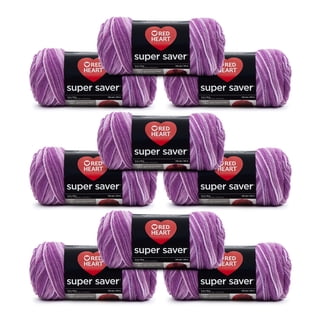 Red Heart Super Saver Purple Tones Yarn - 3 Pack of 141g/5oz - Acrylic ...