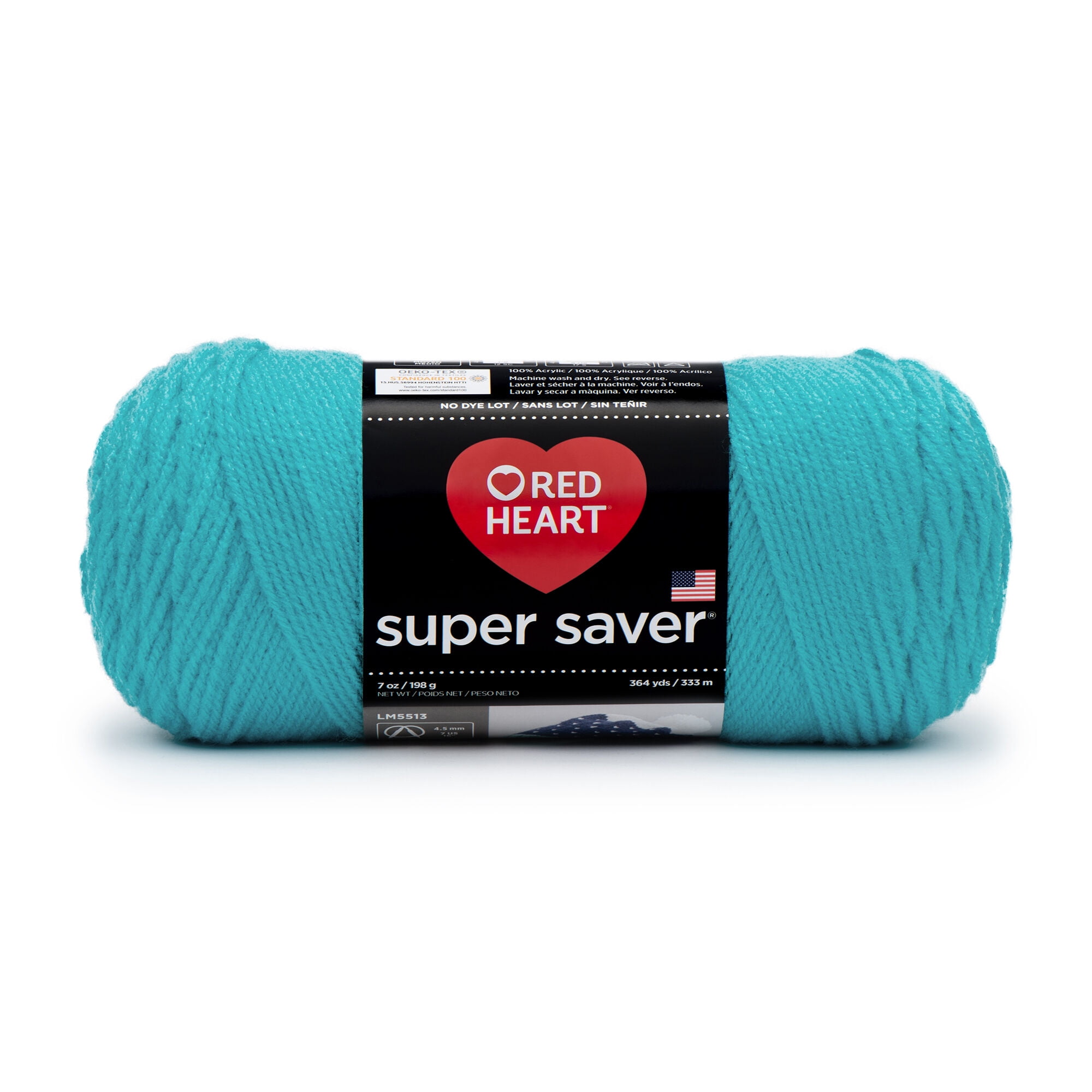 Red Heart® Super Saver® Medium Acrylic Yarn, #4, Durable, Turqua, 7oz ...
