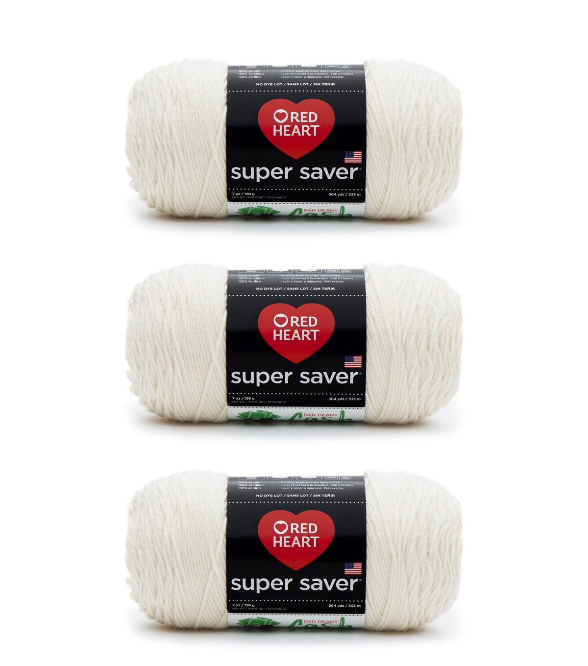 Red Heart® Super Saver® #4 Worsted Acrylic Yarn, Aran 7oz/198g 364yd ...