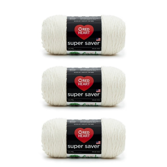 Red Heart® Super Saver® #4 Worsted Acrylic Yarn, Aran 7oz/198g 364yd ...
