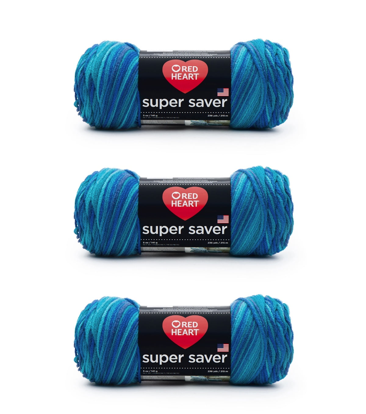 Red Heart® Super Saver® #4 Worsted Acrylic Yarn, Macaw 5oz/142g 236yd ...