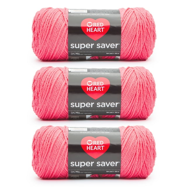 Red Heart® Super Saver® #4 Worsted Acrylic Yarn, Persimmon 7oz/198g ...