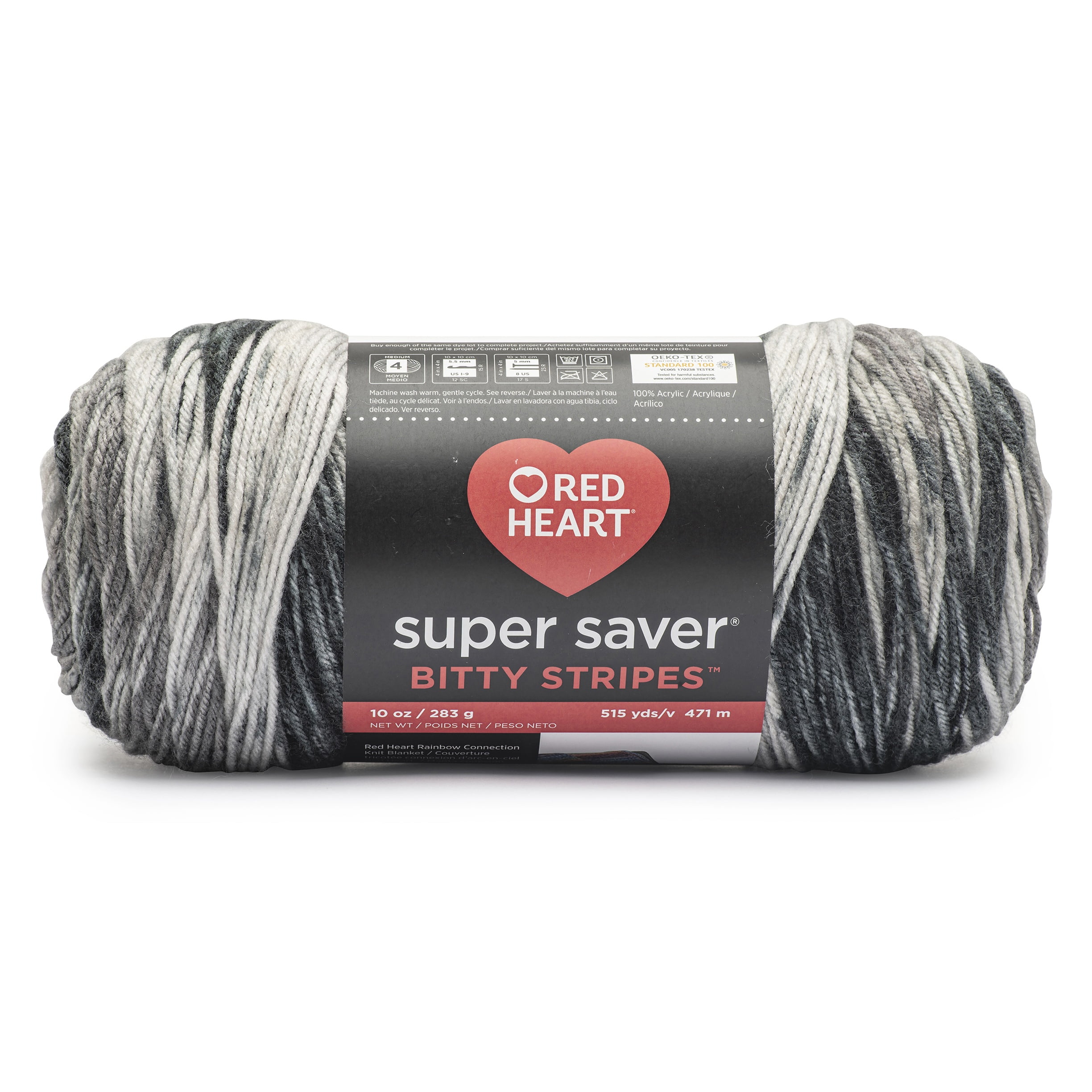 Red Heart Super Saver Bitty Stripes-Newsprint - Walmart.com