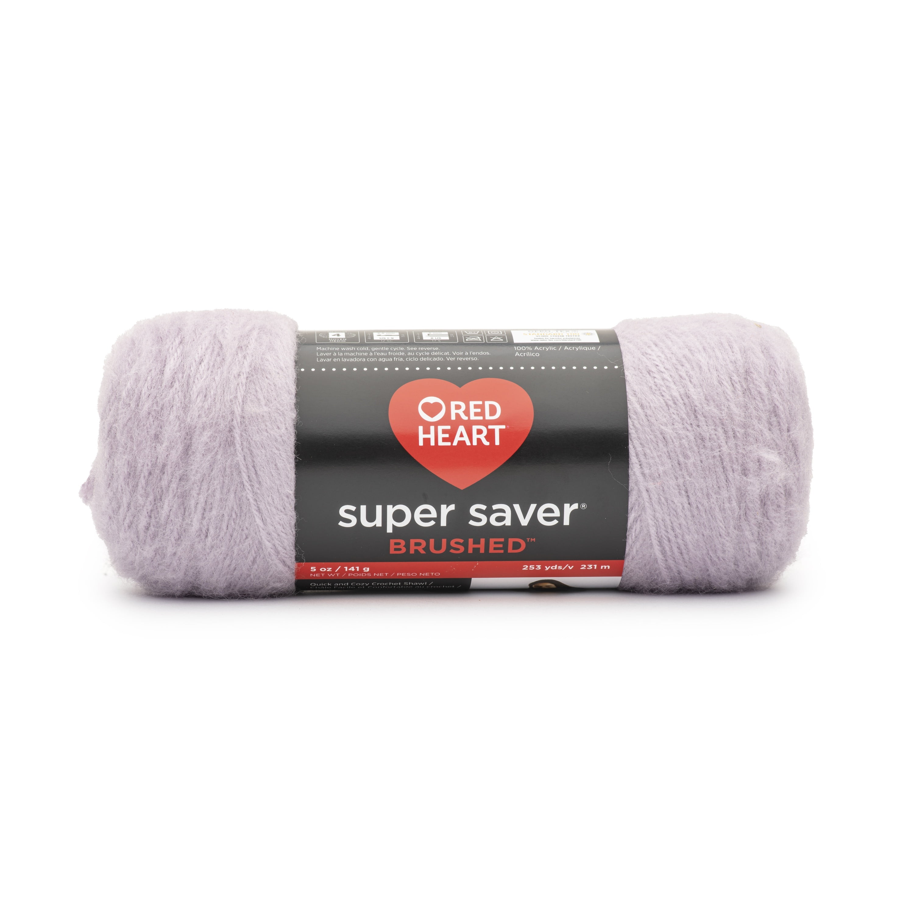 Red Heart Super Saver Brushed Yarn-Lilac Dew - Walmart.com