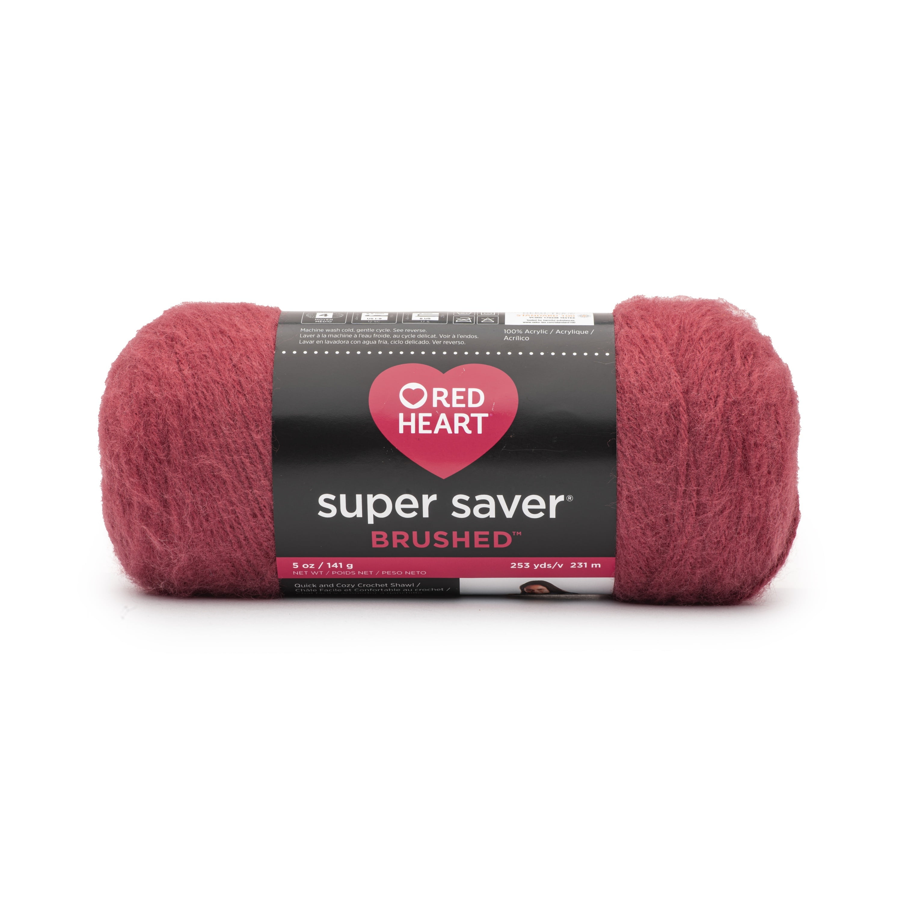 Red Heart Super Saver Brushed Yarn-Soft Brick - Walmart.com