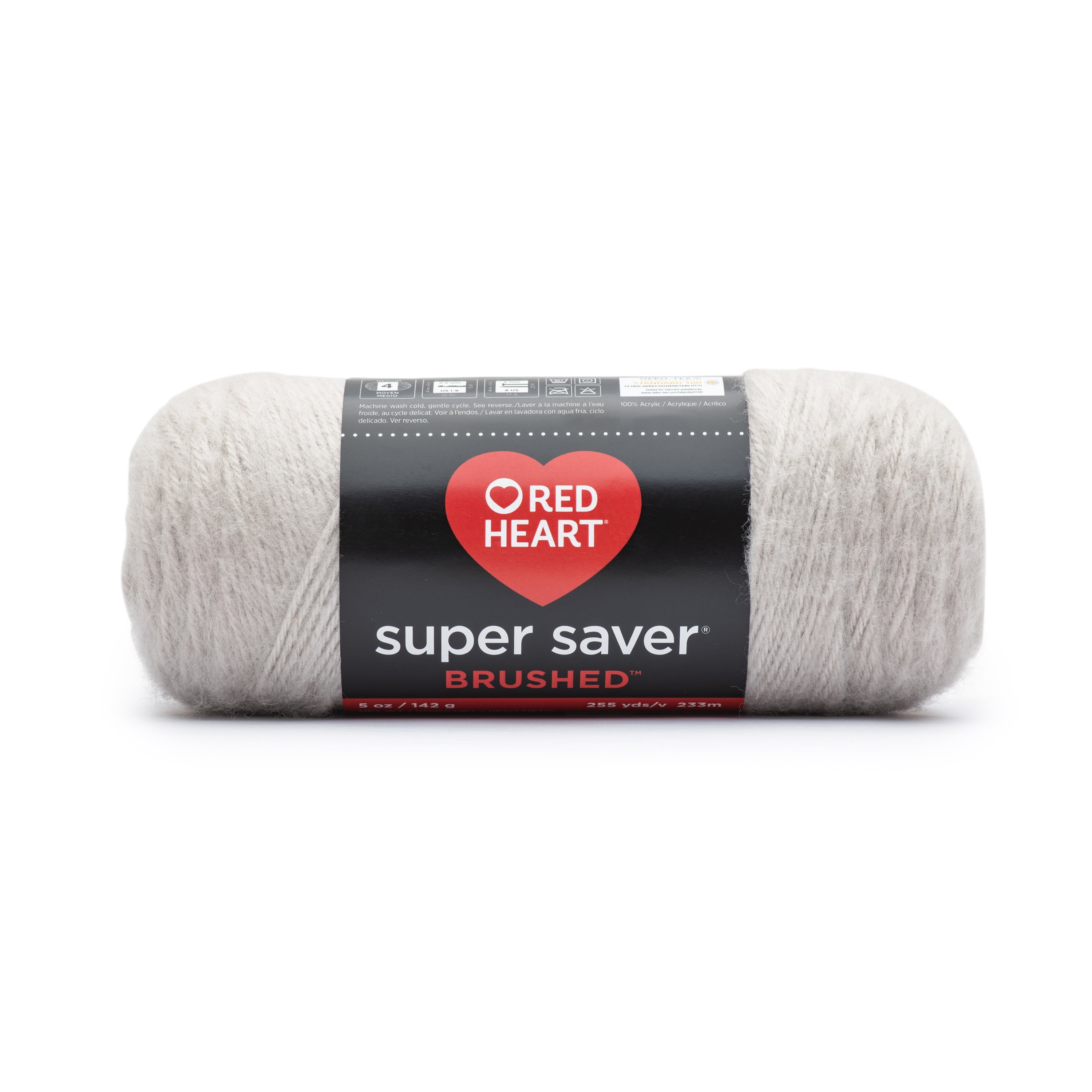 Red Heart Super Saver Brushed Yarn, Soft Mink, 100% Acrylic, Worsted ...