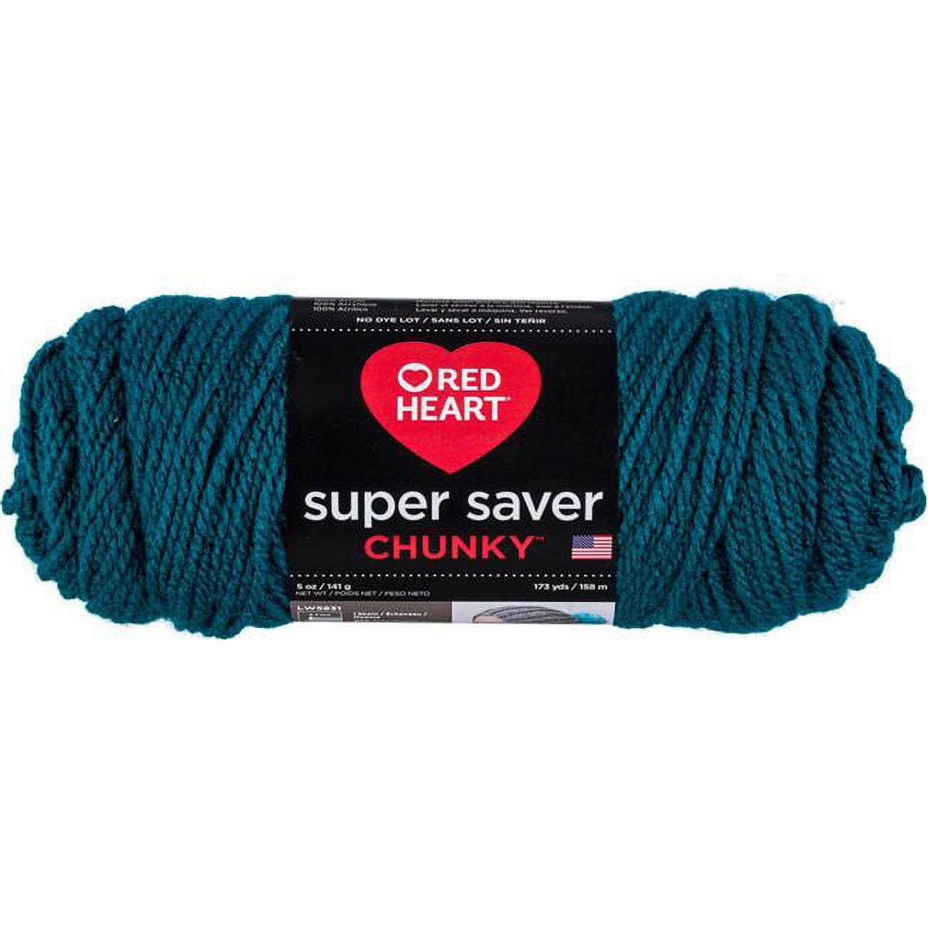 Red Heart Super Saver Chunky Yarn-Real Teal - Walmart.com