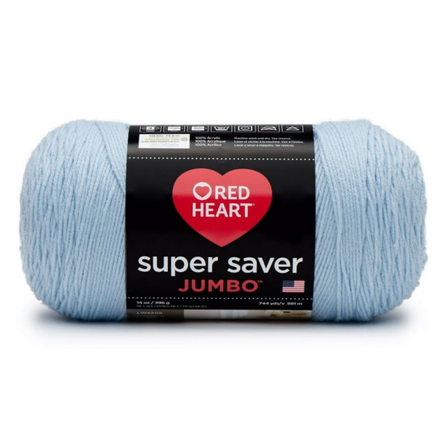 Red Heart® Super Saver® Jumbo #4 Medium Acrylic Yarn, Bluebell 10oz ...