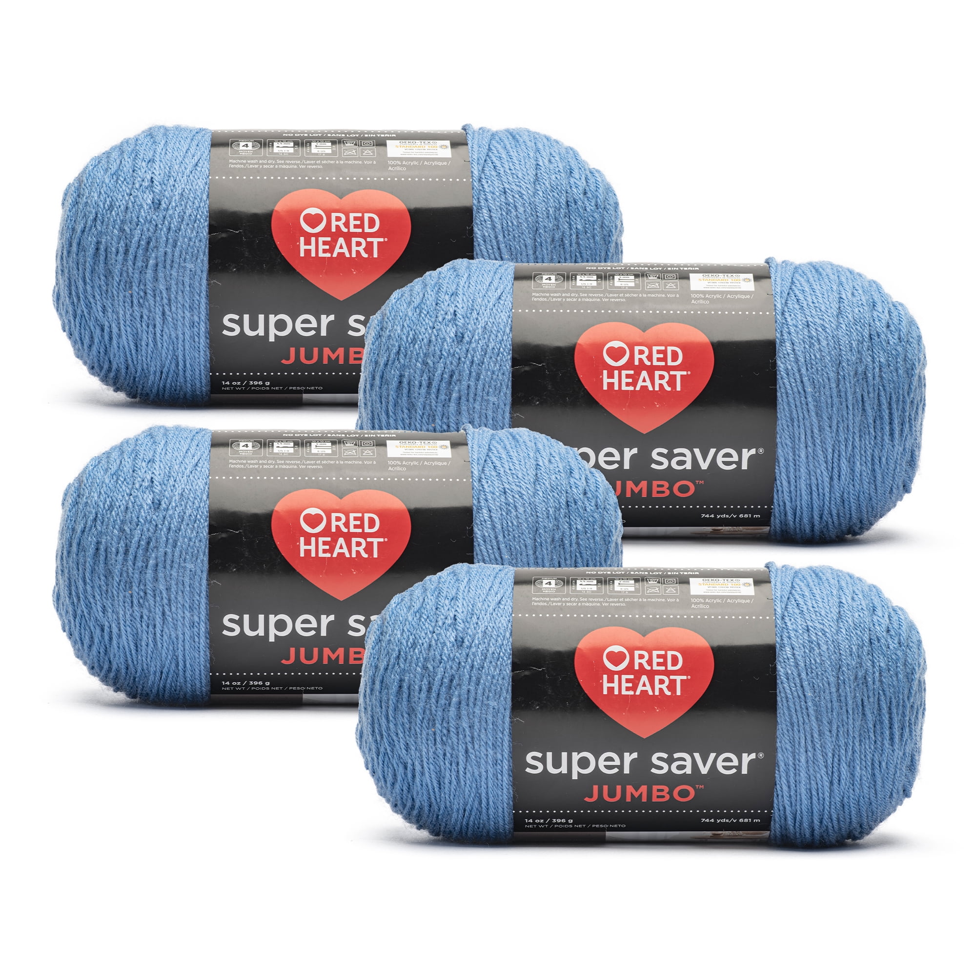 Red Heart® Super Saver® Jumbo #4 Medium Acrylic Yarn, Periwinkle 14oz ...