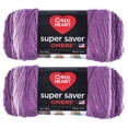 Red Heart Super Saver Jumbo Purple Ombre Yarn - 2 Pack of 283g/10oz ...
