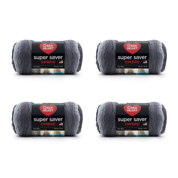 Red Heart® Super Saver Ombre™ #4 Worsted (Medium) Acrylic Yarn ...