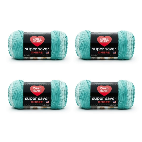 Red Heart® Super Saver Ombre™ #4 Worsted (Medium) Acrylic Yarn, Party ...
