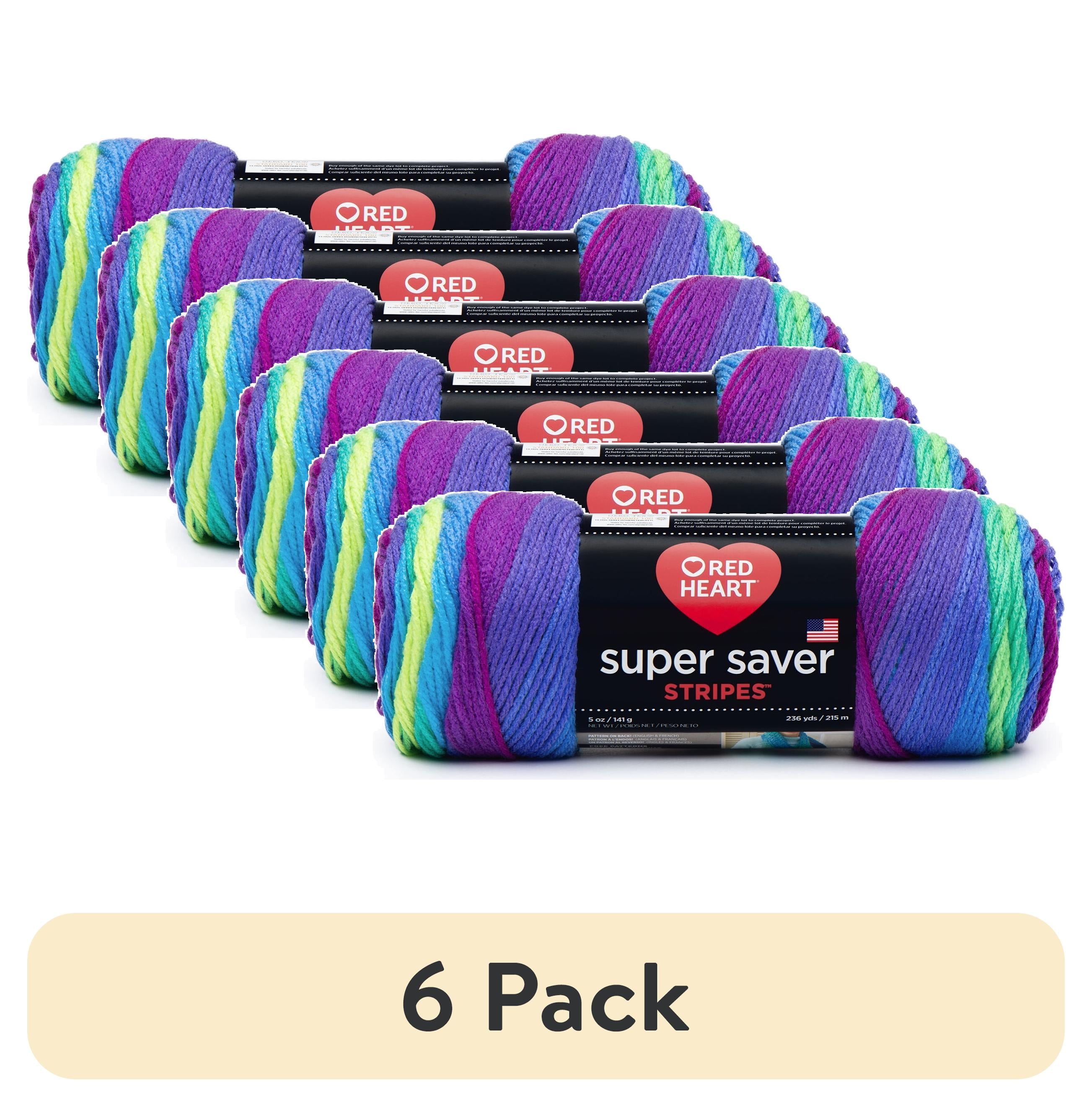 (6 pack) Red Heart Super Saver Yarn-Parrot Stripe - Walmart.com