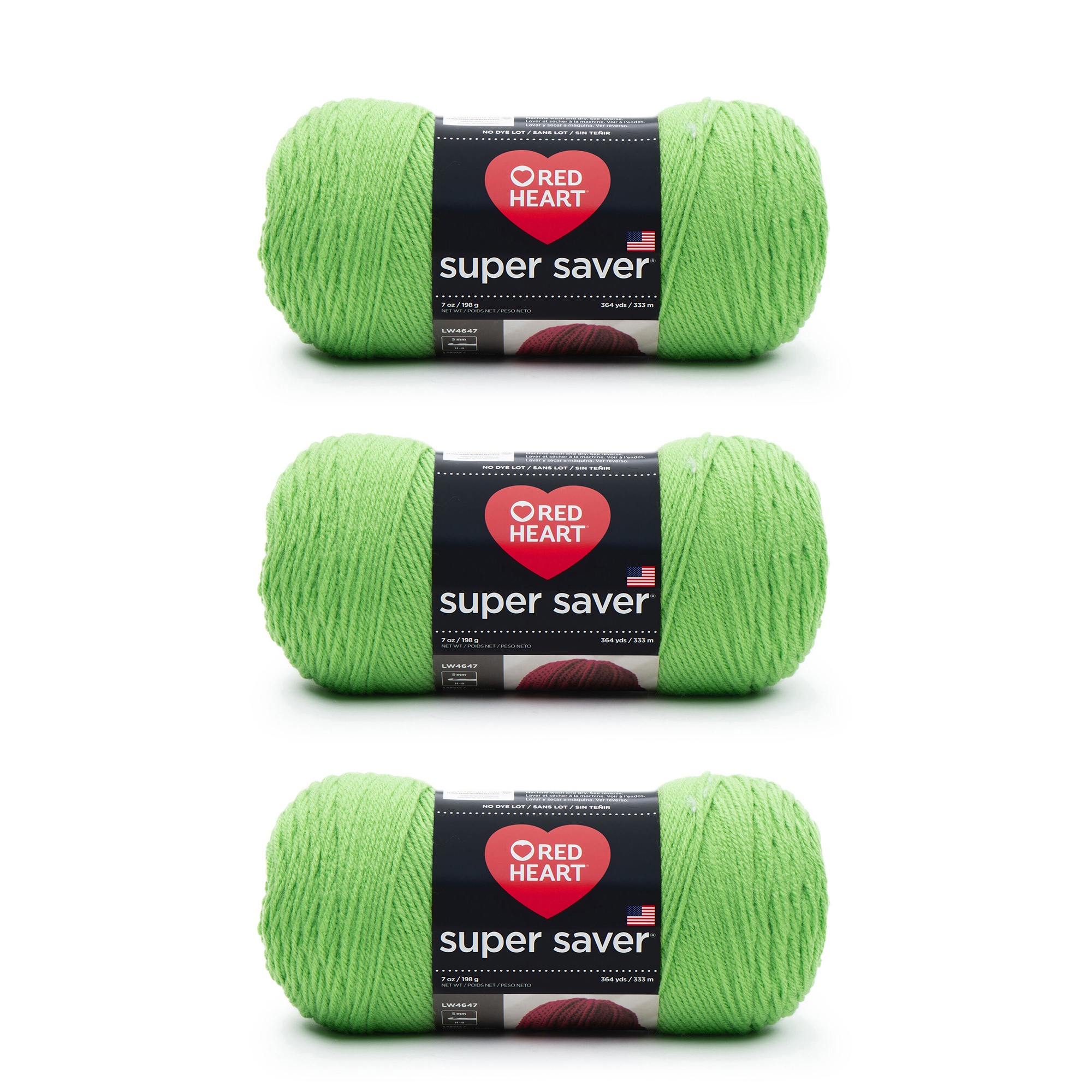 Red Heart Super Saver® 4 Medium Acrylic Yarn, Light Blue 7oz/198g, 364 ...