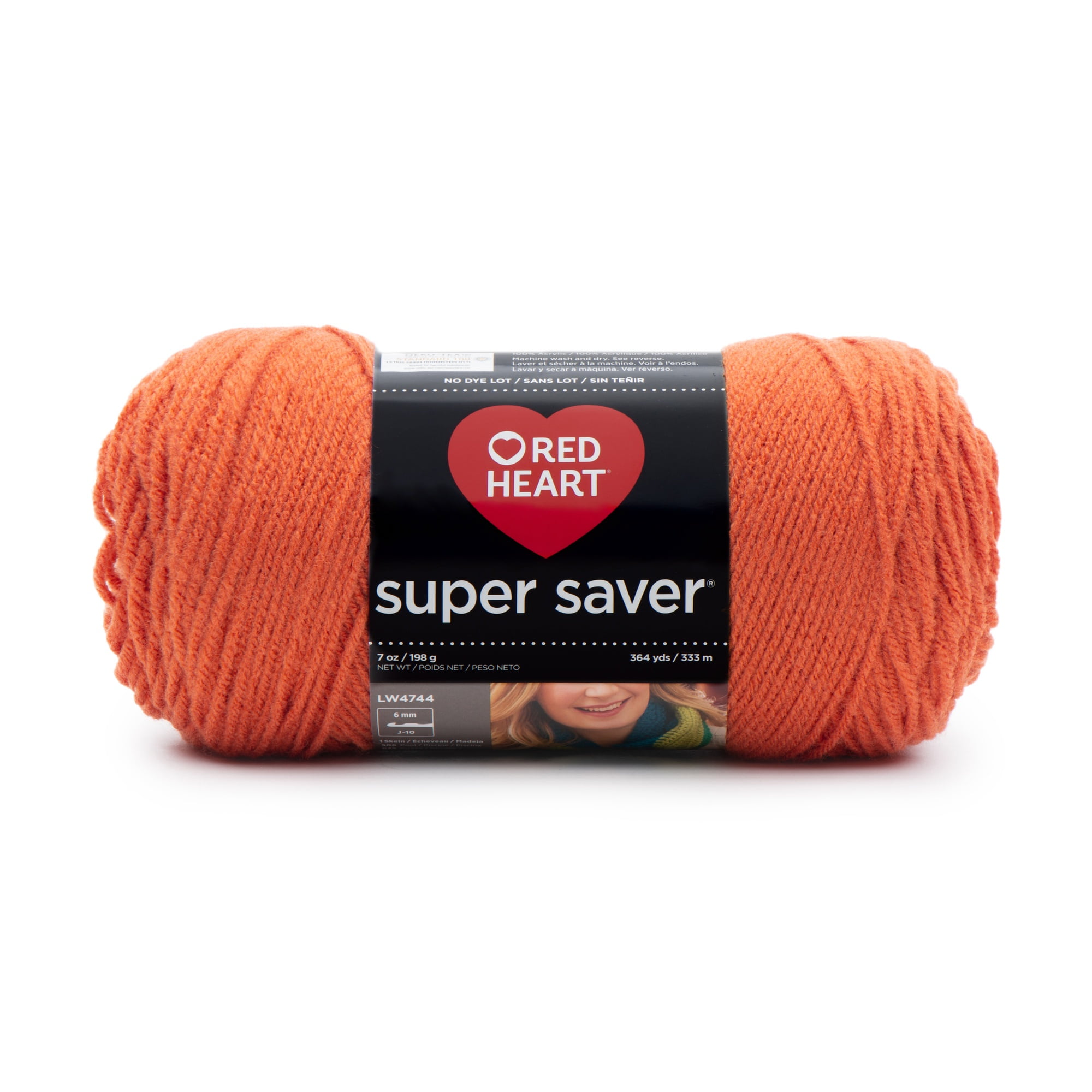Red Heart Favorite Super Saver Variegated Stripe Yarn, Carrot, 7oz ...
