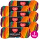 Red Heart Super Saver Yarn - Favorite Stripe, Multipack of 6 - Walmart.com