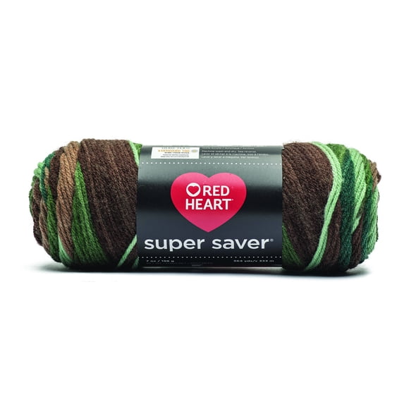 Red Heart® Super Saver™ #4 Worsted Acrylic Yarn, Forest 5oz/142g 260yd ...