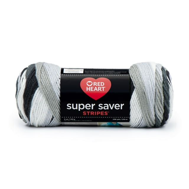 Red Heart Favorite Super Saver Solid Yarn, Newspaper Stripe, 5oz ...