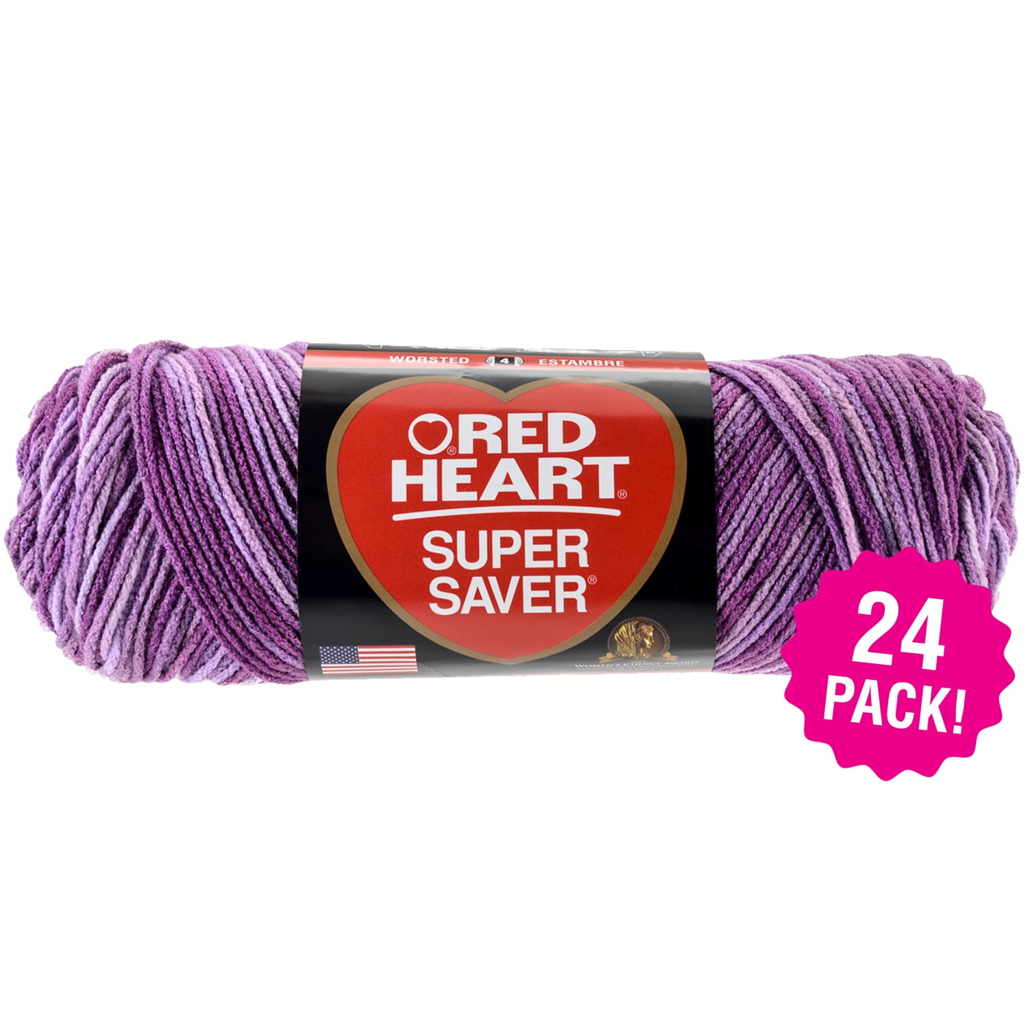 Red Heart Super Saver Yarn - Purple Tone, Multipack of 24 - Walmart.com