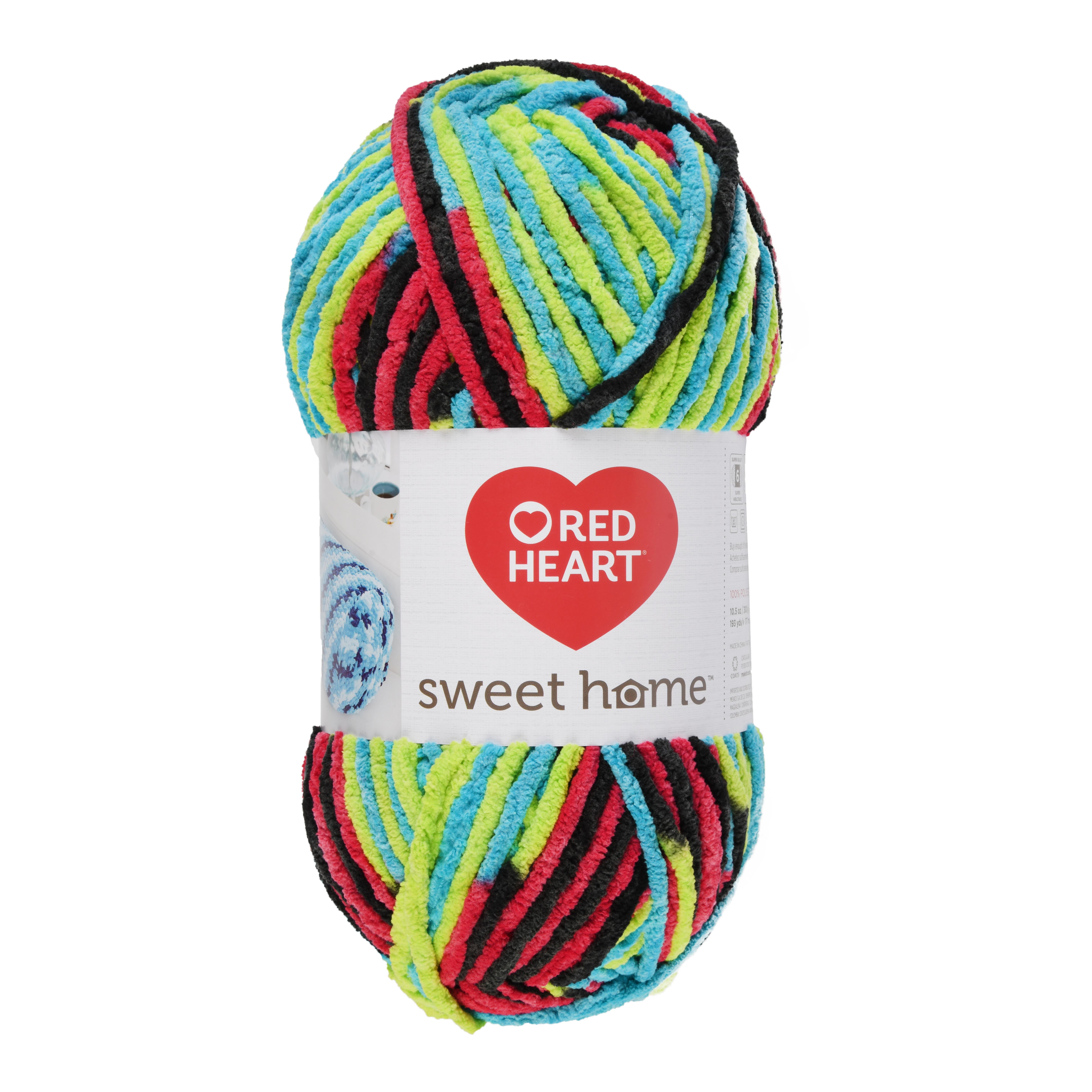 Red Heart Sweet Home Super Bulky 100% Polyester Blacklight Yarn, 193 yd ...