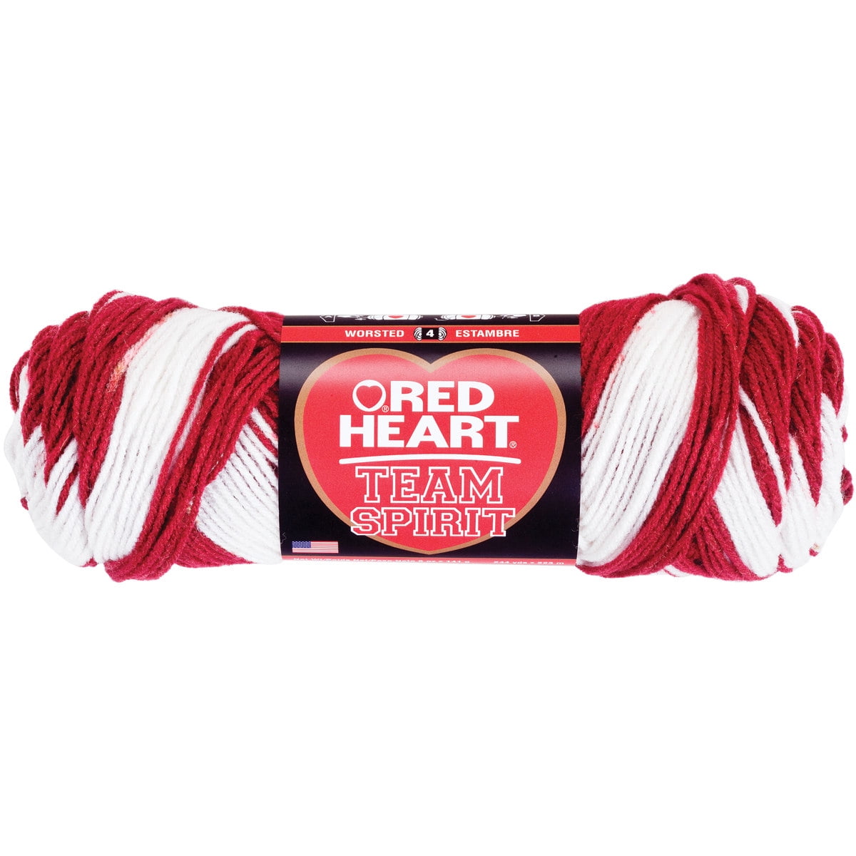 Red Heart Team Spirit YarnBurgundy & White - Walmart.com