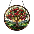 Red Heart Tree Window Hanging – Stained Glass Style Art - Walmart.com