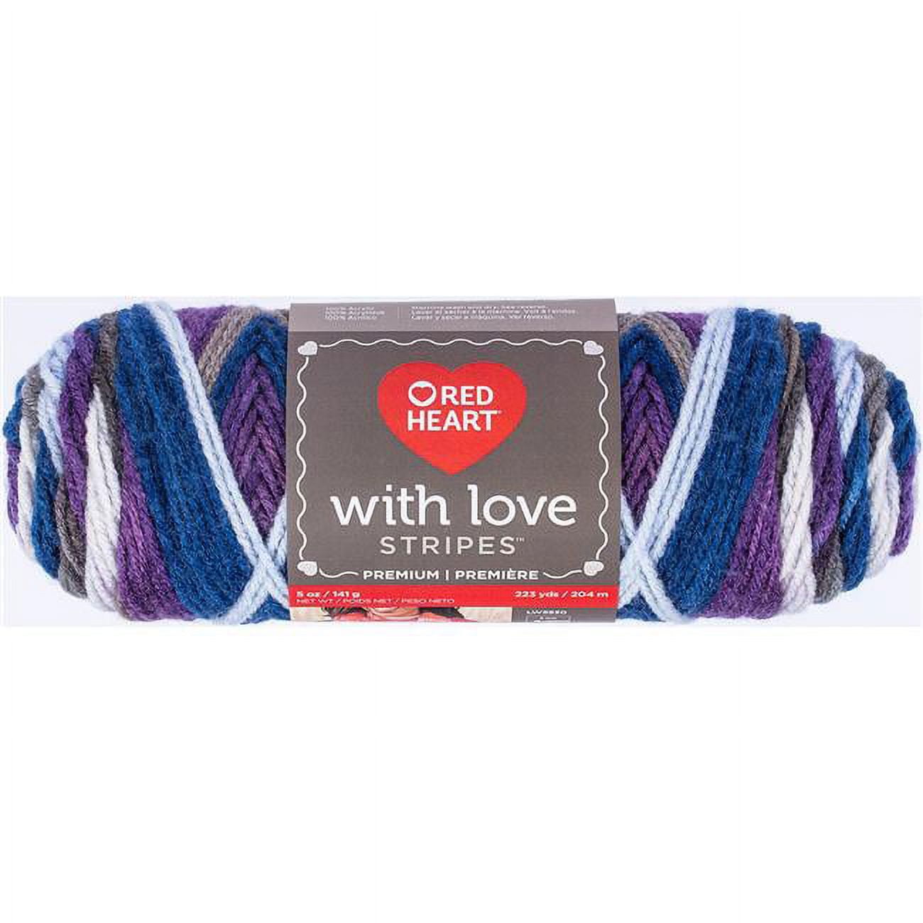 Red Heart With Love Stripes Baroque Stripe Knitting & Crochet Yarn ...