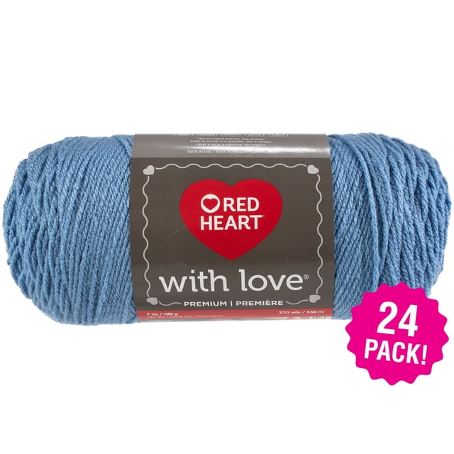 Red Heart With Love Yarn - Bluebell, Multipack of 24 - Walmart.com