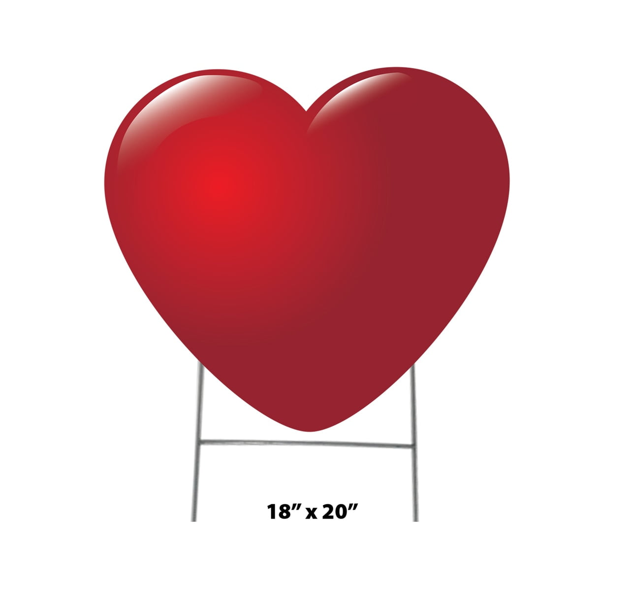 Red Heart Yard Sign Icon - Walmart.com