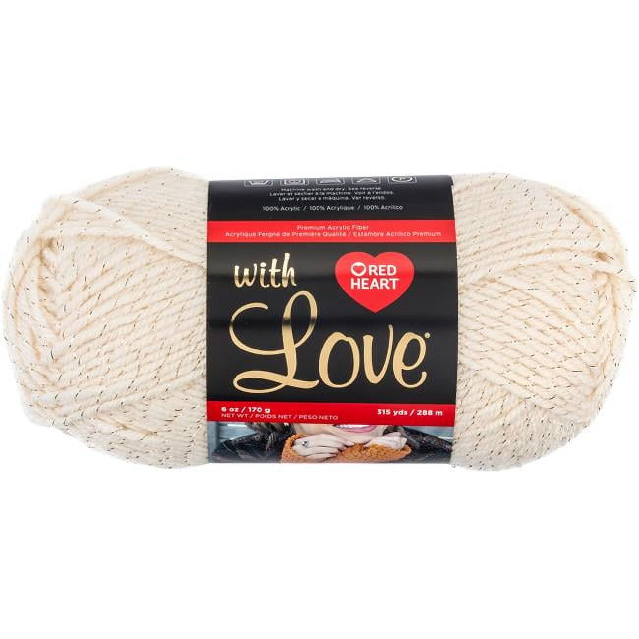 Red Heart with Love Metallic Aran Yarn, 315 Yd. - Walmart.com