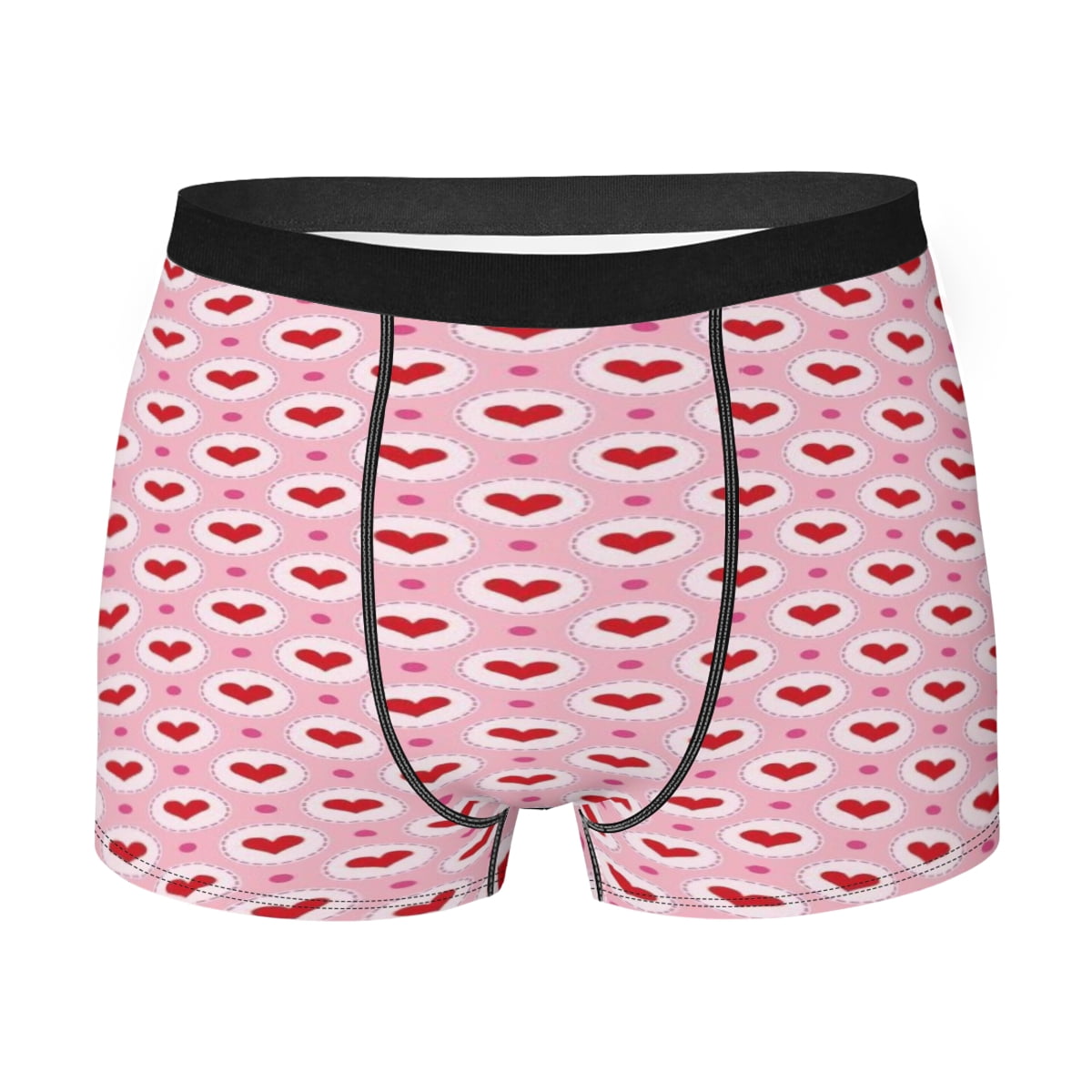 Red Hearts Pattern Background Boxer Shorts For Man 3D Print Male ...