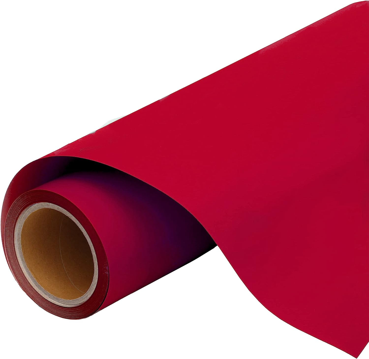 Red Heat Transfer Vinyl Film HTV | Solid Color | Custom Cut Roll 20 ...