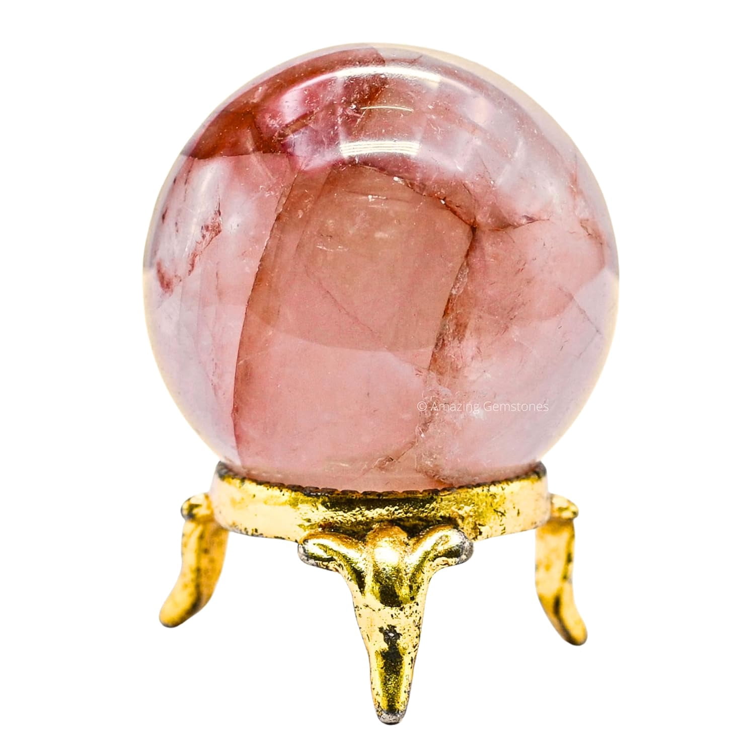 Red Hematoid Quartz Crystal Ball Sphere 1.5" Inches - Walmart.com