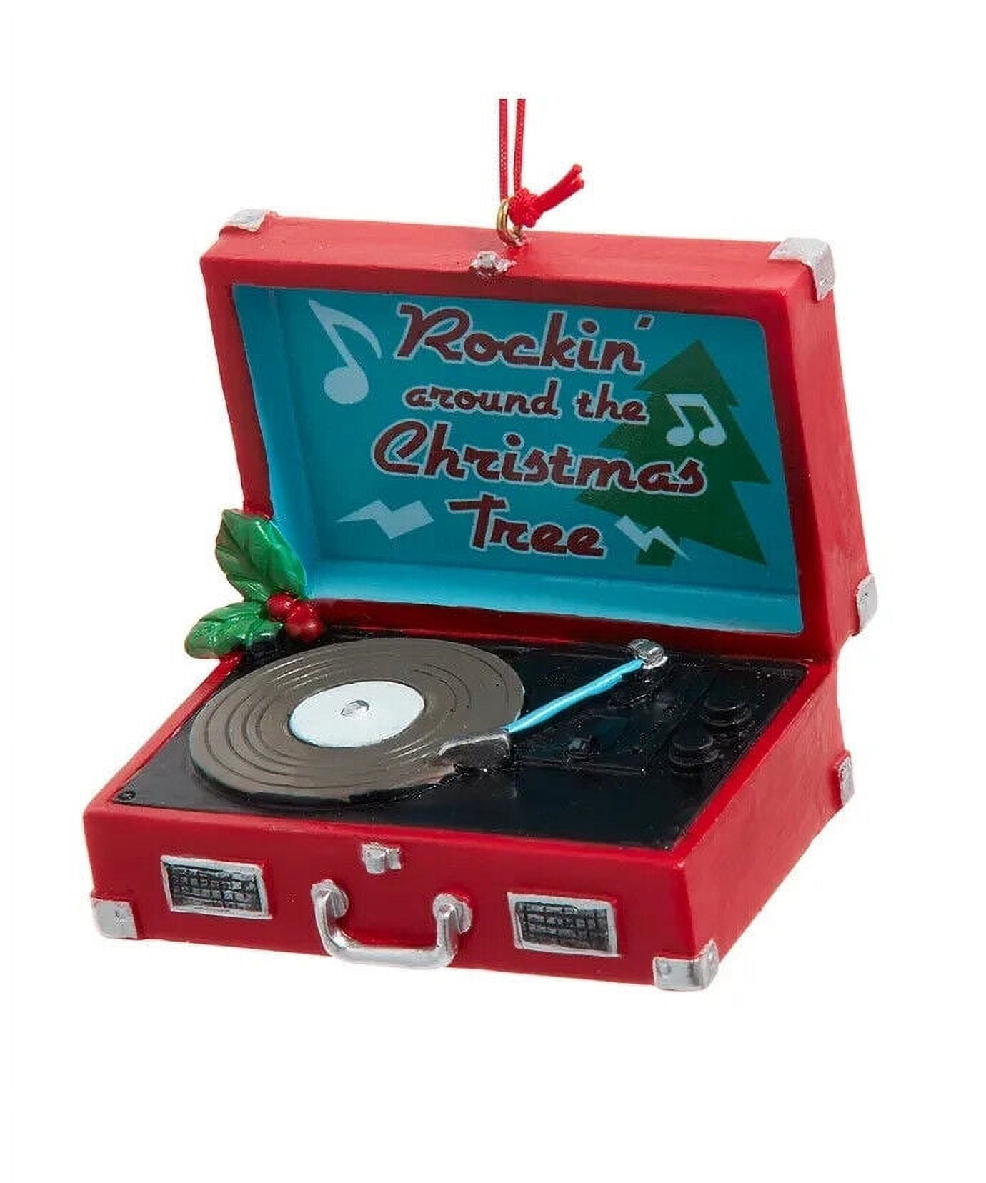 Red Holiday RECORD PLAYER Christmas Ornament, by Kurt Adler - Walmart.com