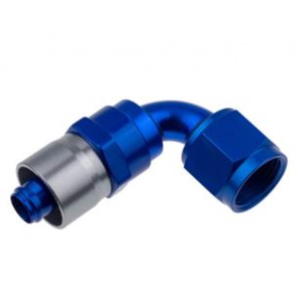 Red Horse Performance Crimp Style Hose End -12 AN | 90 Degree | Blue ...