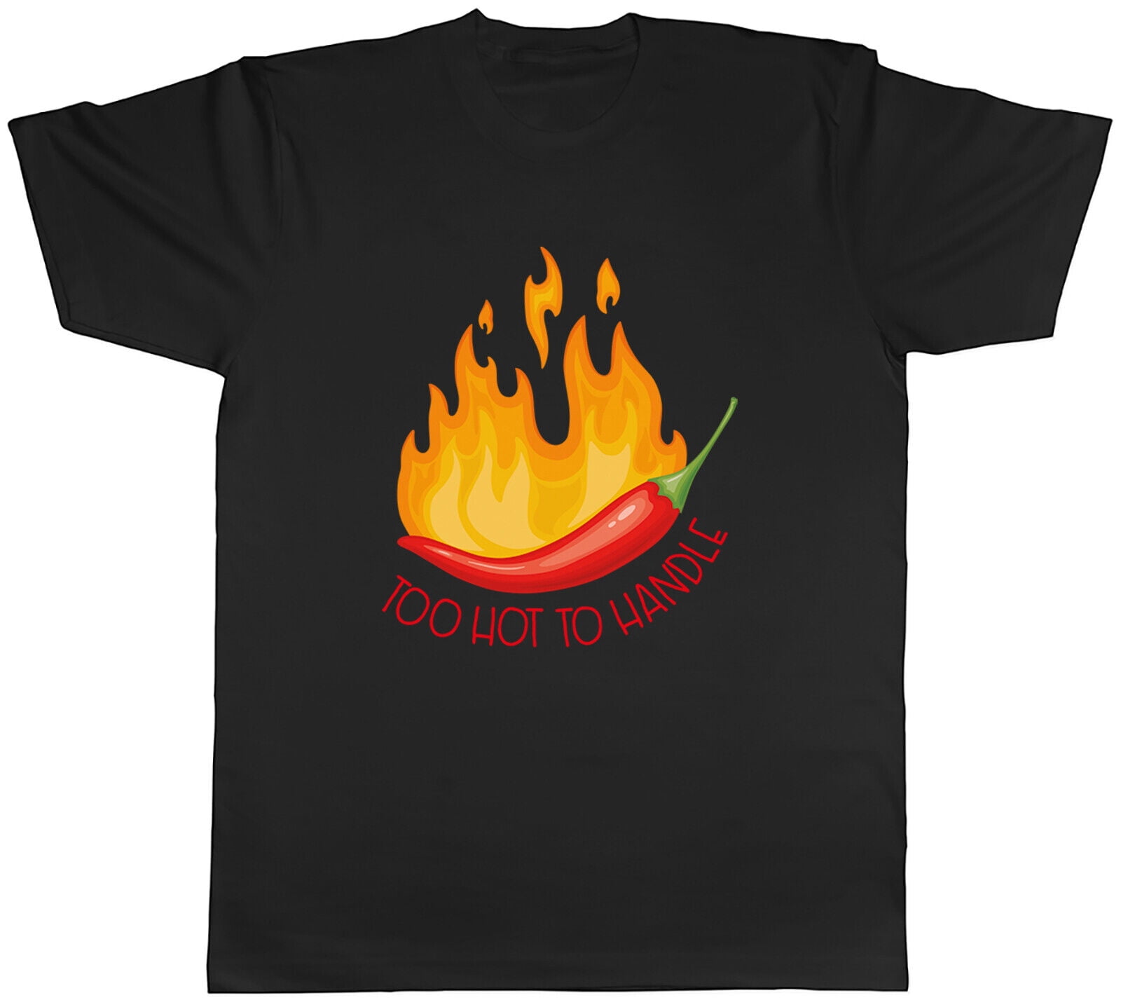 Red Hot Chili Mens T-Shirt Too Hot to Handle Tee Gift - Walmart.com