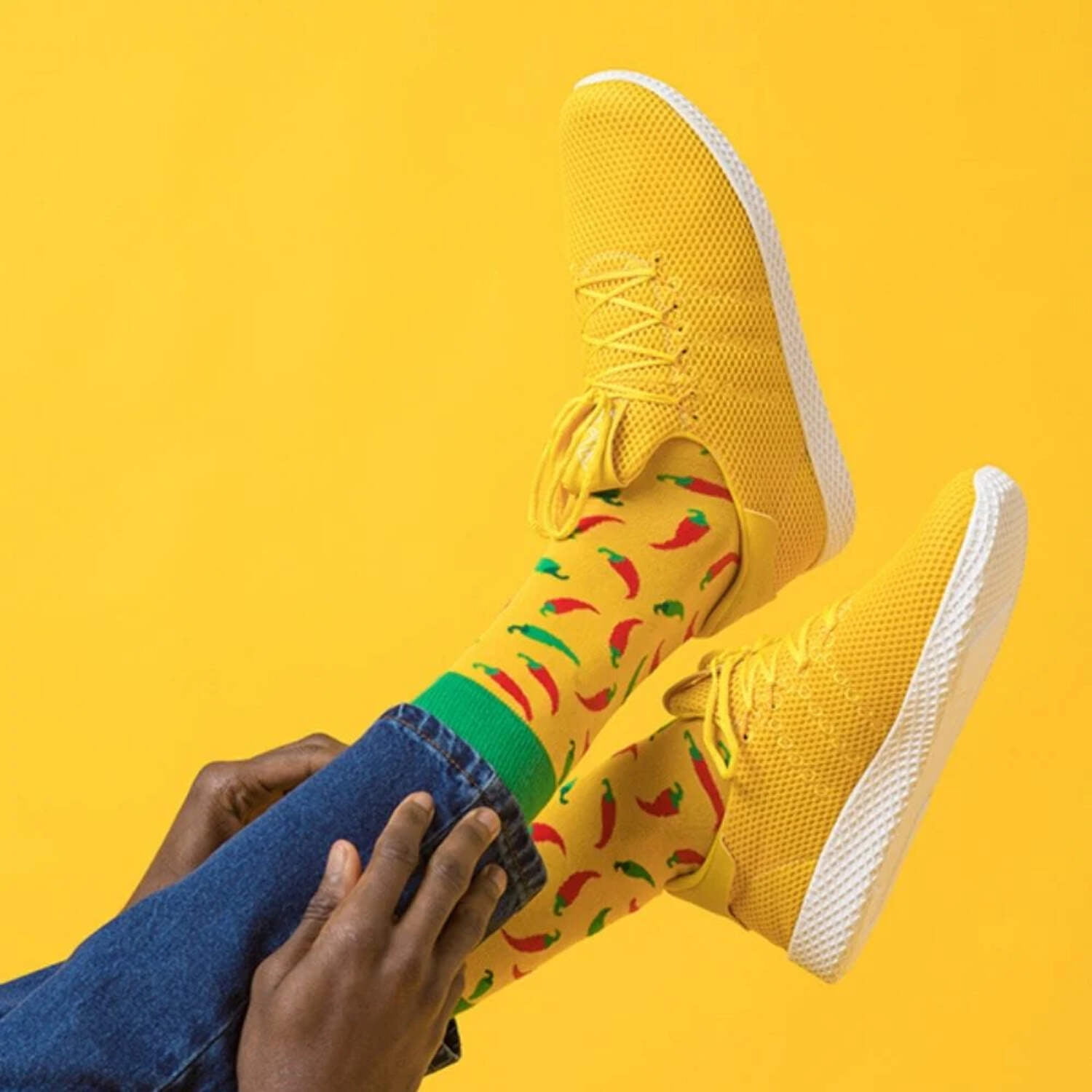Red Hot Chili Pepper Socks Yellow (Unisex) - Walmart.com